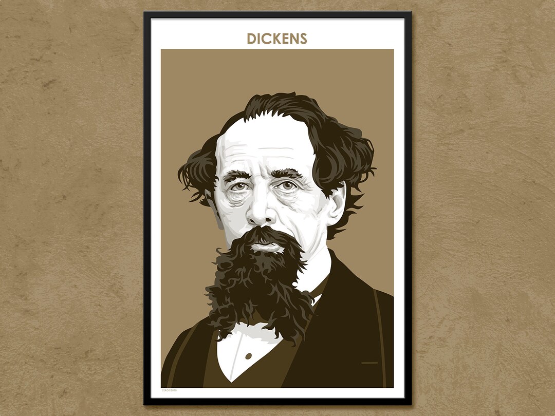 Charles Dickens - Author Poster | Literary Poster | Writer Gift ...