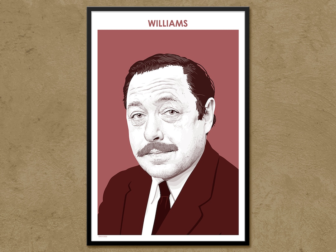 Tennessee Williams - Author Poster | Literary Poster | Writer Gift ...