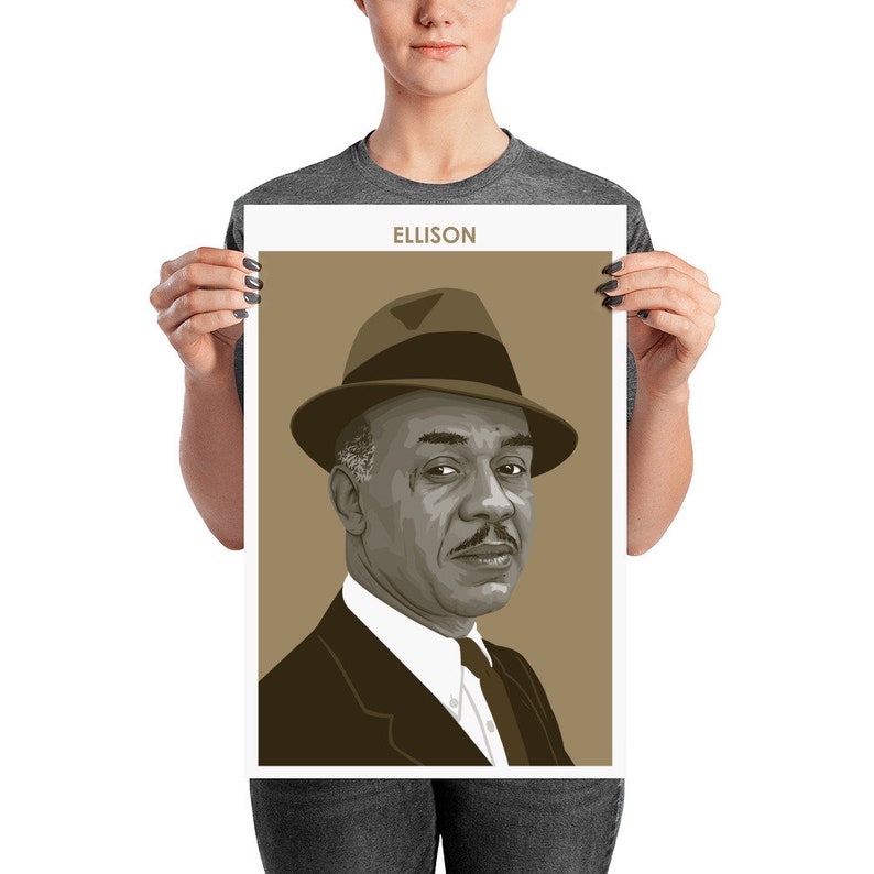 Ralph Ellison Author Poster Literary Poster Writer Gift | Etsy
