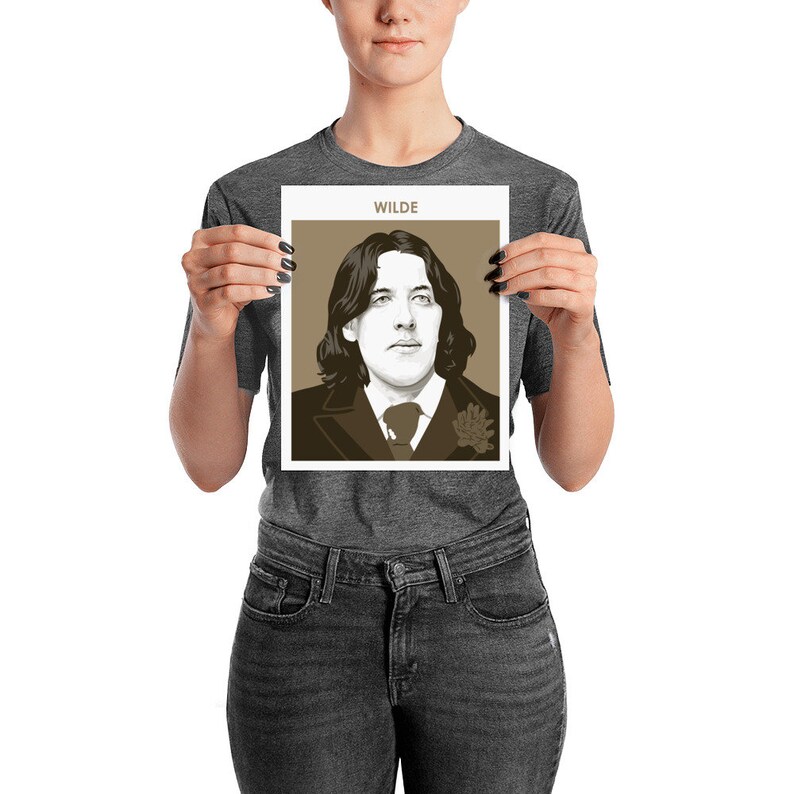 Oscar Wilde Author Poster Literary Poster Writer Gift | Etsy