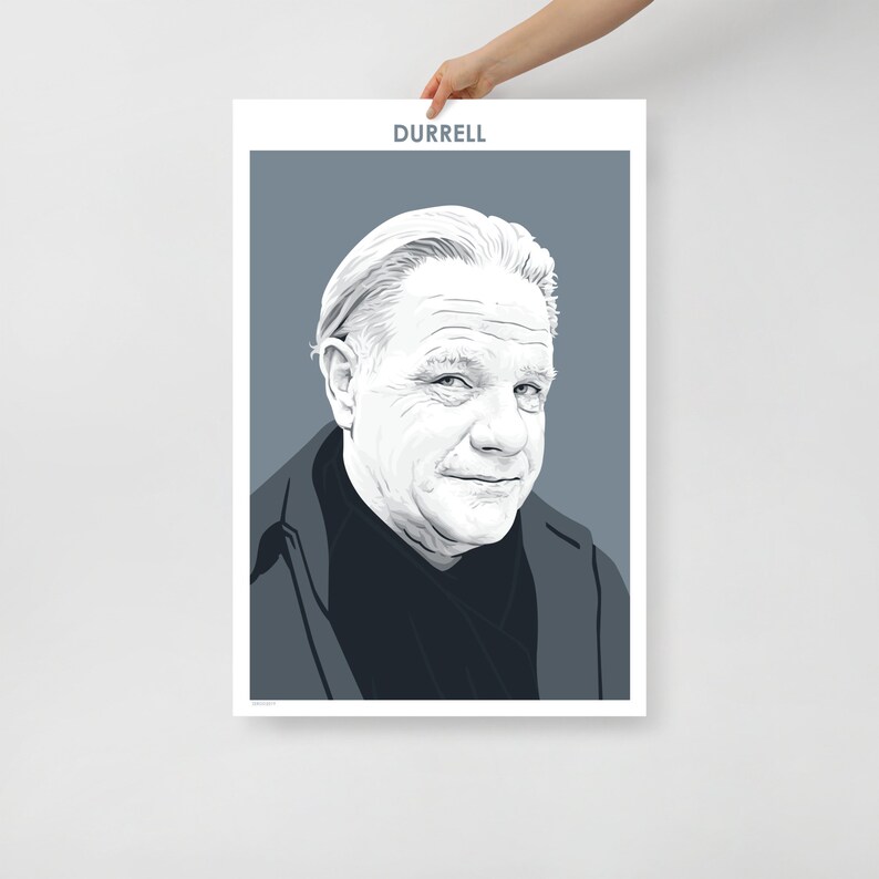Lawrence Durrell Author Poster Literary Poster Writer - Etsy