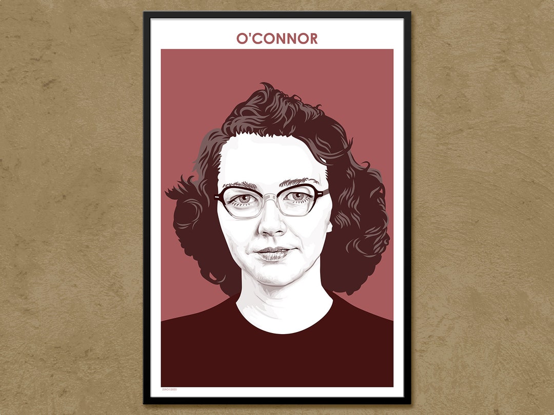 Flannery O'connor - Author Poster | Literary Poster | Writer Gift ...