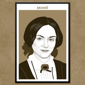 Charlotte Brontë - Author Poster | Literary Poster | Writer Gift ...