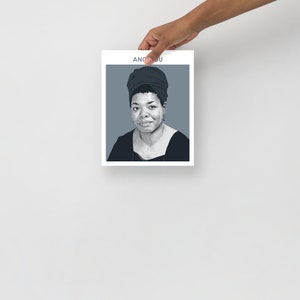 Maya Angelou - Author Poster | Literary Poster | Writer Gift | Teacher ...