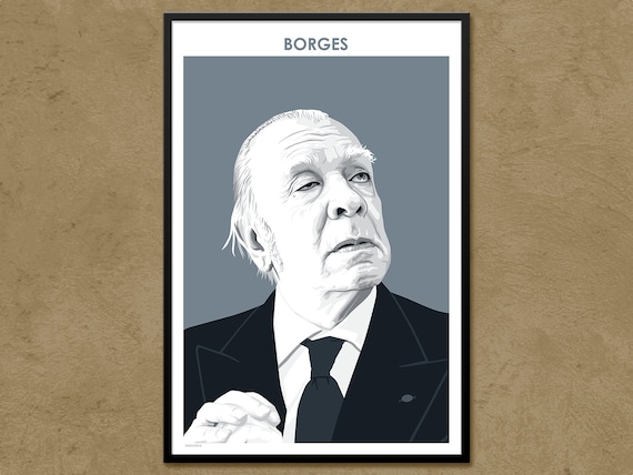 Jorge Luis Borges Author Poster Literary Poster Writer | Etsy