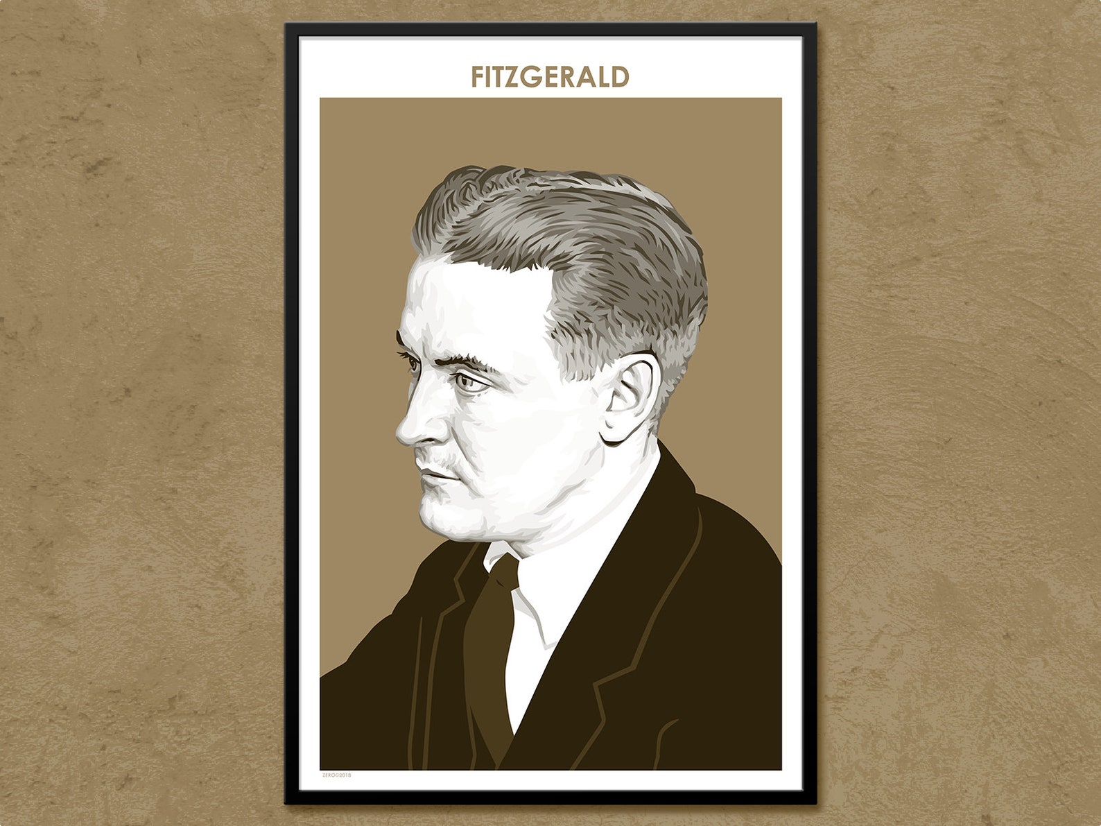 F. Scott Fitzgerald Author Poster Literary Poster Writer - Etsy