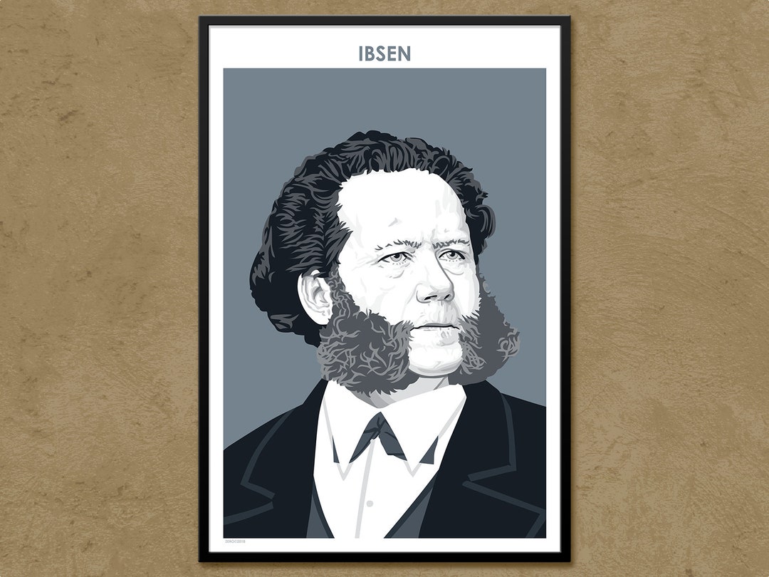 Henrik Ibsen - Author Poster | Literary Poster | Writer Gift | Teacher ...