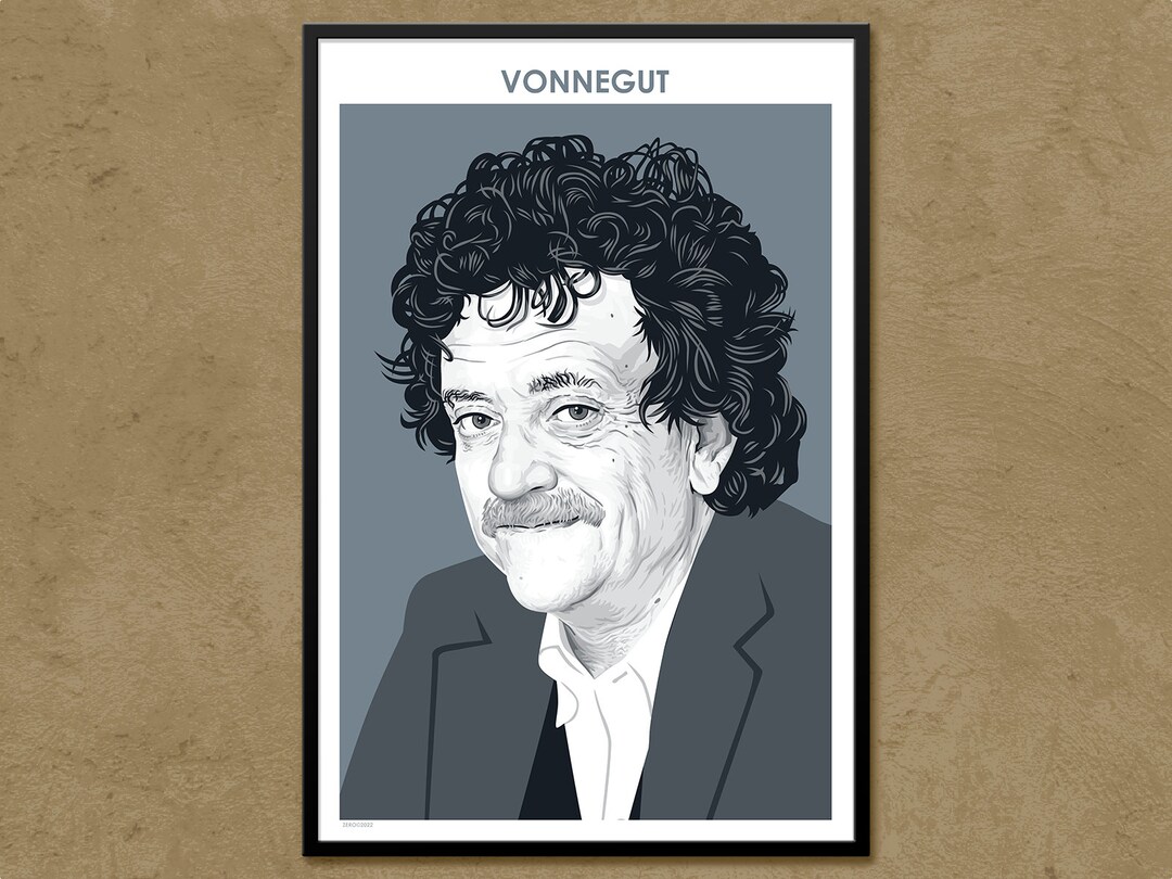 Kurt Vonnegut - Author Poster | Literary Poster | Writer Gift | Teacher ...
