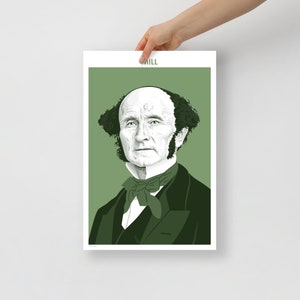 John Stuart Mill - Philosopher Poster | Author Poster | Teacher Gift ...