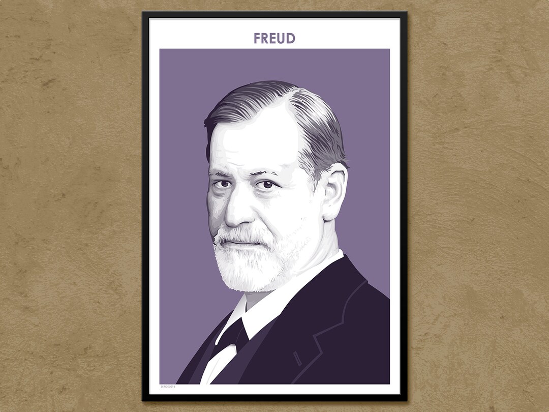 Sigmund Freud - Philosopher Poster | Psychology Poster | Psychoanalysis ...