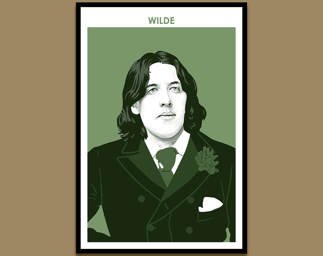 Oscar Wilde Author Poster Literary Poster Writer Gift | Etsy