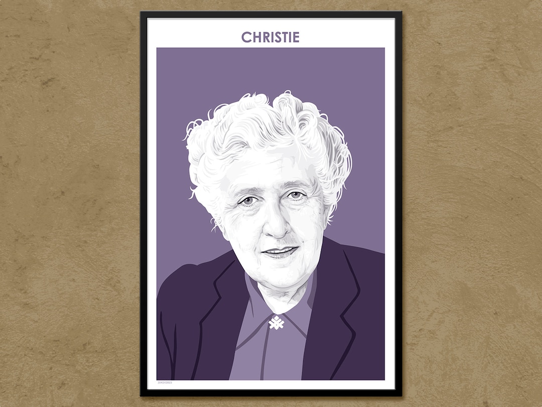 Agatha Christie - Author Poster | Literary Poster | Writer Gift ...