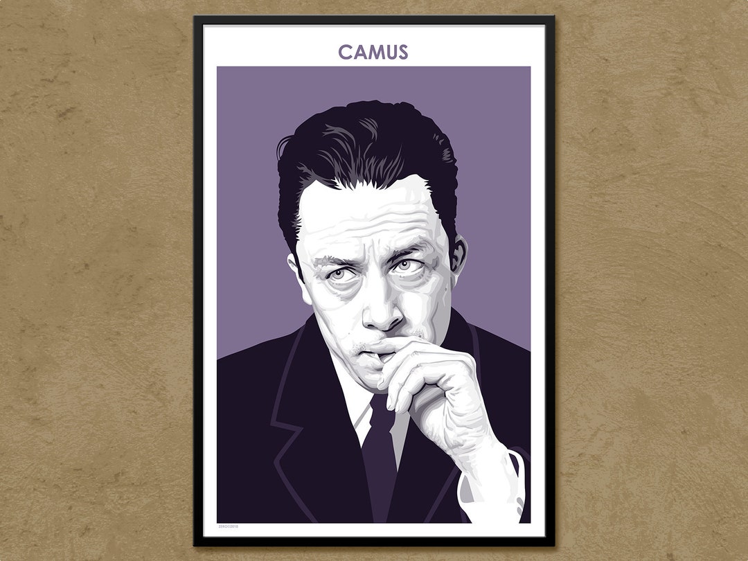 Albert Camus - Author Poster | Philosopher Poster | Literary Poster ...
