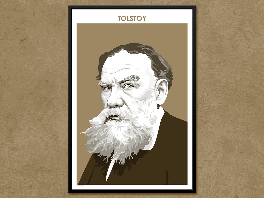Leo Tolstoy - Author Poster | Literary Poster | Writer Gift | Teacher ...