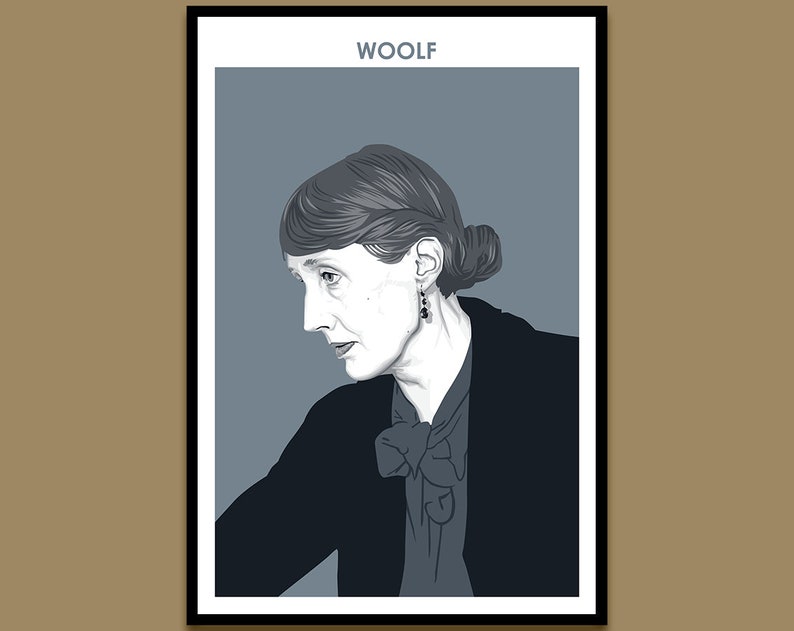 Virginia Woolf Author Poster Literary Poster Writer Gift | Etsy