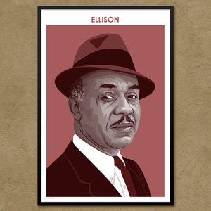 Ralph Ellison - Author Poster | Literary Poster | Writer Gift | Teacher ...