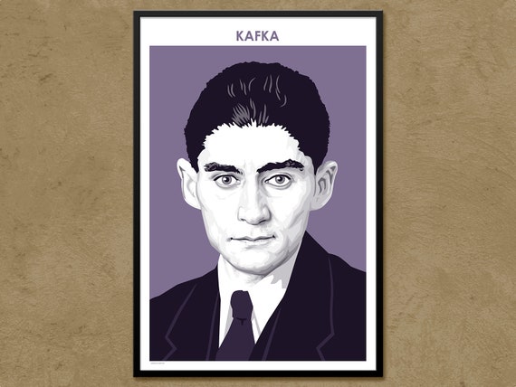 Franz Kafka Author Poster Literary Poster Writer Gift | Etsy