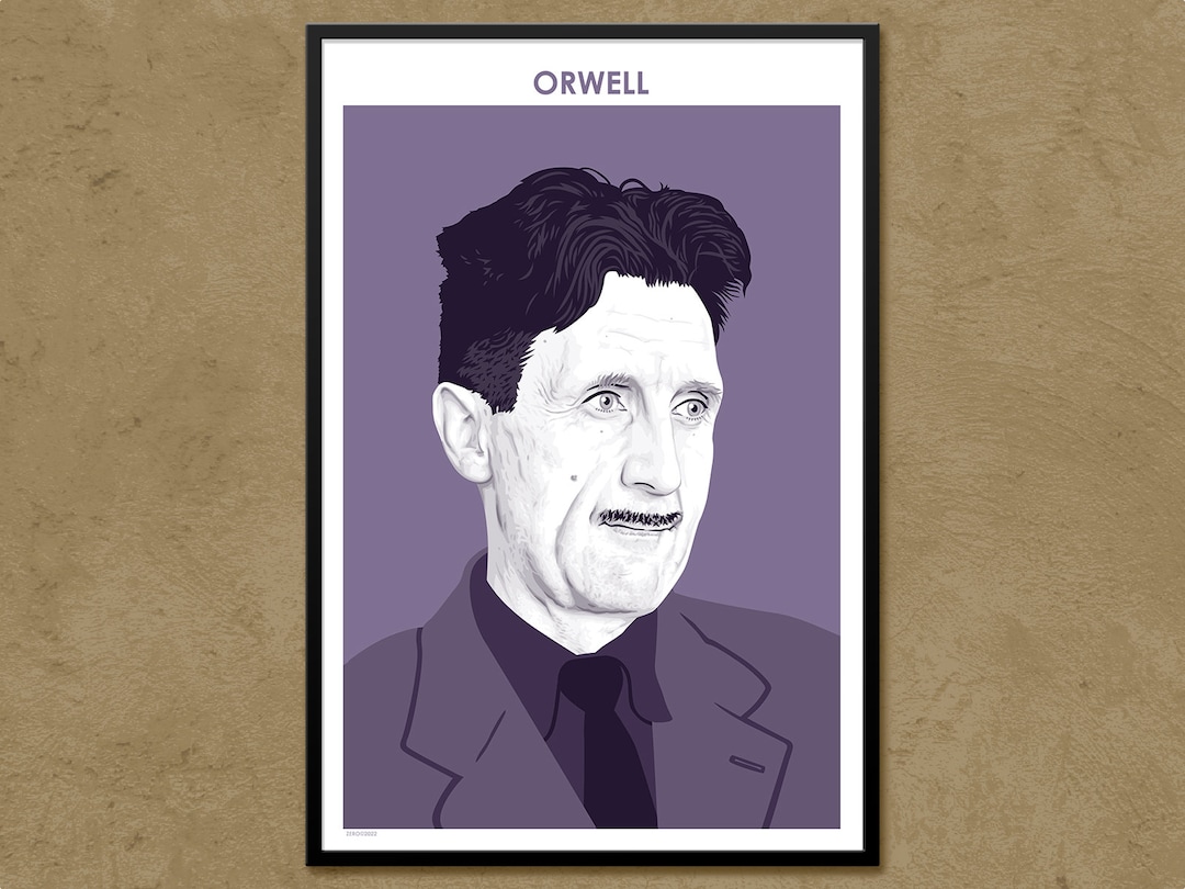 George Orwell - Author Poster | Literary Poster | Writer Gift | Teacher ...