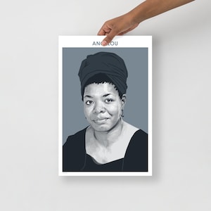 Maya Angelou - Author Poster | Literary Poster | Writer Gift | Teacher ...