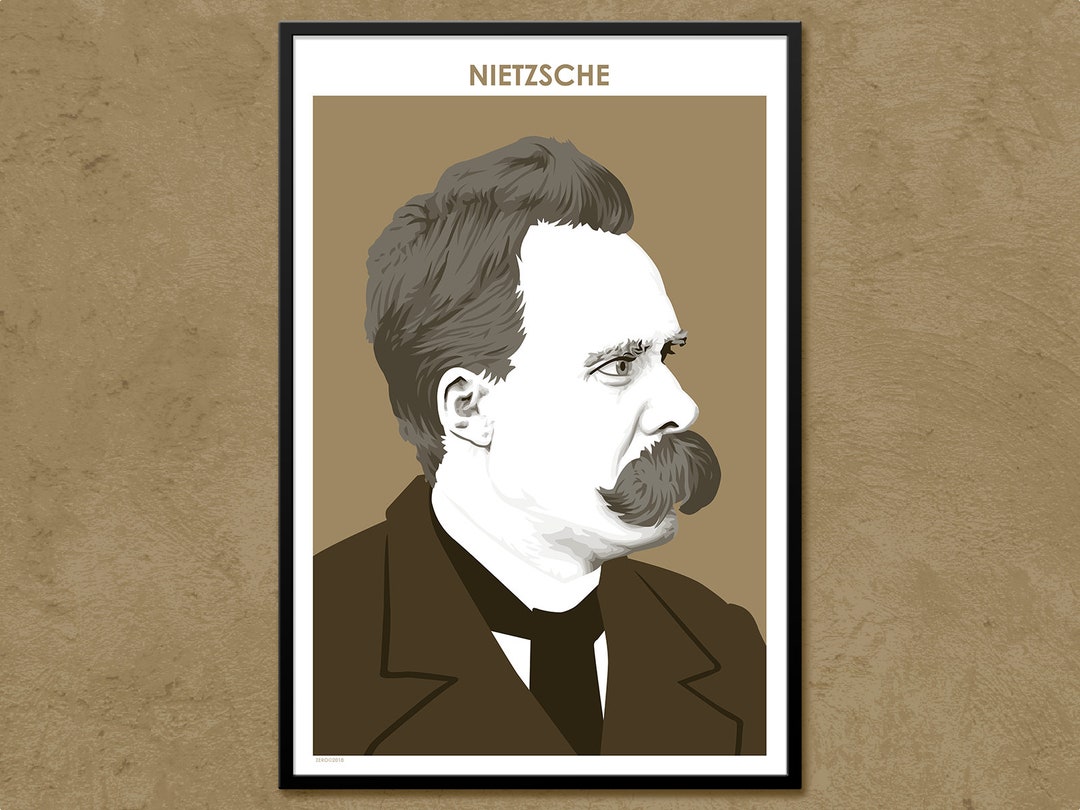 Friedrich Nietzsche - Author Poster | Philosopher Poster | Writer Gift ...