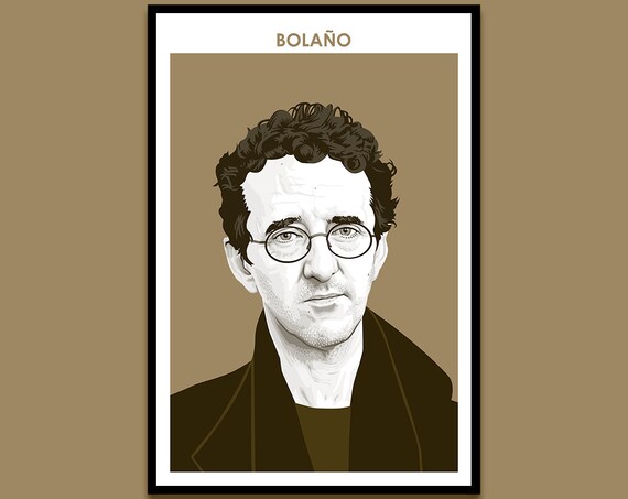 Roberto Bolano Author Poster Literary Poster Writer Gift | Etsy