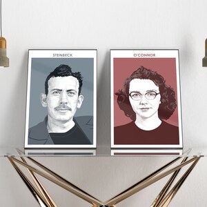 Flannery O'connor - Author Poster | Literary Poster | Writer Gift ...