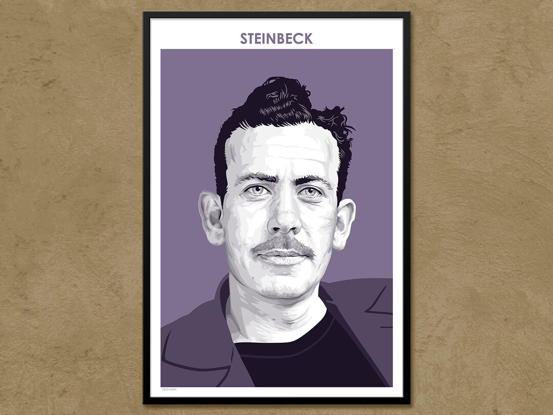 John Steinbeck - Author Poster | Literary Poster | Writer Gift ...