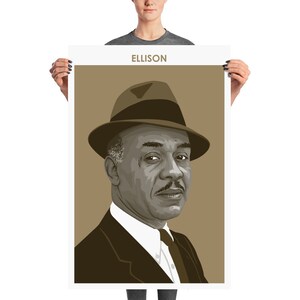 Ralph Ellison Author Poster Literary Poster Writer Gift | Etsy