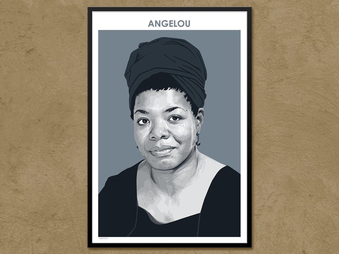 Maya Angelou - Author Poster | Literary Poster | Writer Gift | Teacher ...