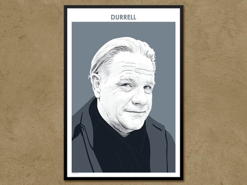 Lawrence Durrell Author Poster Literary Poster Writer - Etsy