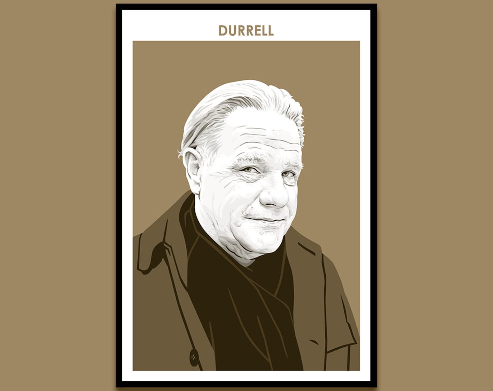 Lawrence Durrell Author Poster Literary Poster British | Etsy
