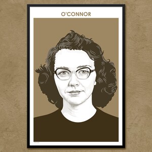 Flannery O'connor - Author Poster | Literary Poster | Writer Gift ...