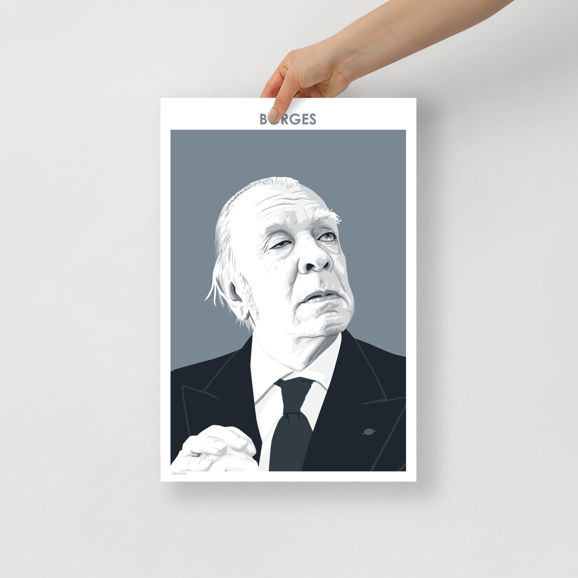 Jorge Luis Borges Auteur Poster Literaire Poster - Etsy Nederland