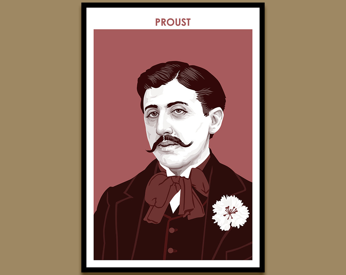 Marcel Proust Author Poster Literary Poster Writer Gift | Etsy