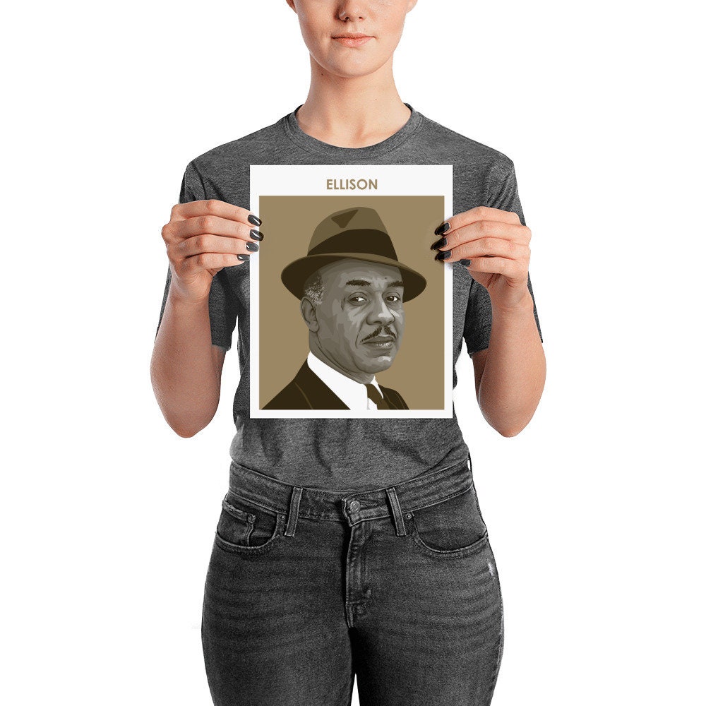 Ralph Ellison Author Poster Literary Poster Writer Gift | Etsy