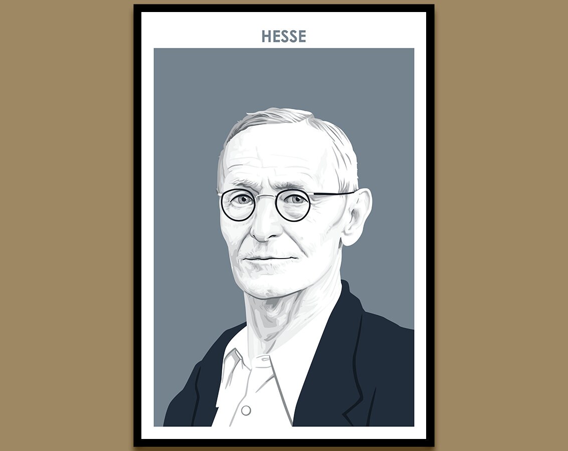 Hermann Hesse Author Poster Literary Poster Writer Gift | Etsy