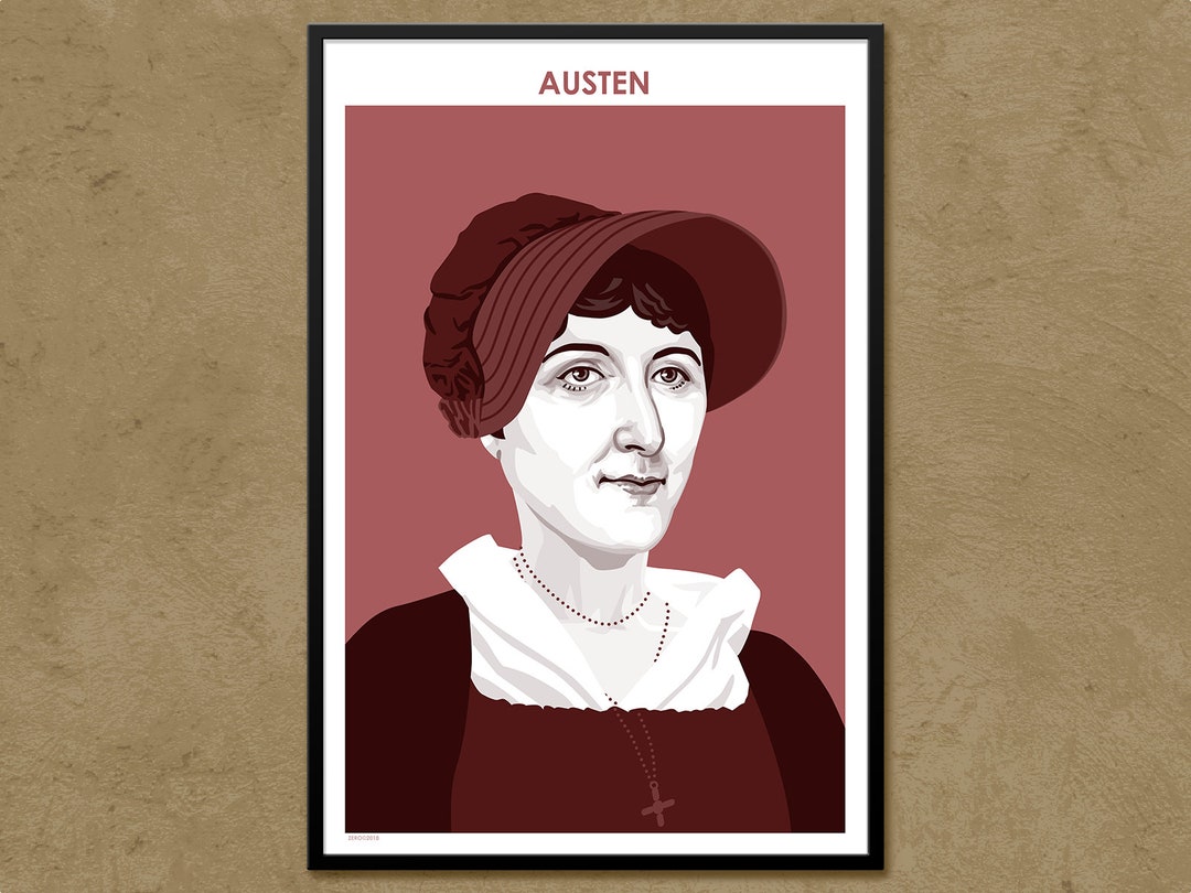 Jane Austen - Author Poster | Literary Poster | Teacher Gift | Student ...