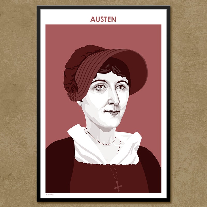 Jane Austen Poster - Etsy