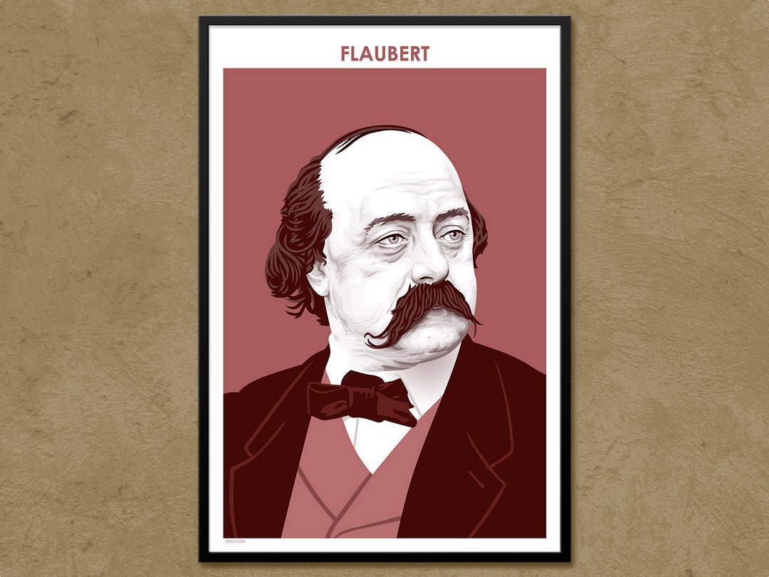 Gustave Flaubert - Author Poster | Literary Poster | French Literature ...