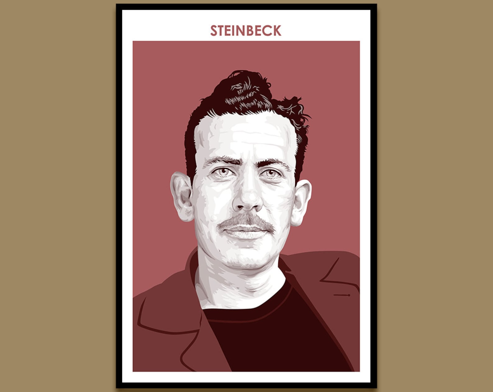 John Steinbeck Author Poster Literary Poster Writer Gift | Etsy