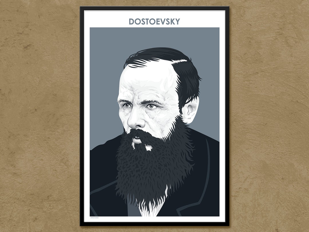 Fyodor Dostoevsky - Author Poster | Literary Poster | Writer Gift ...