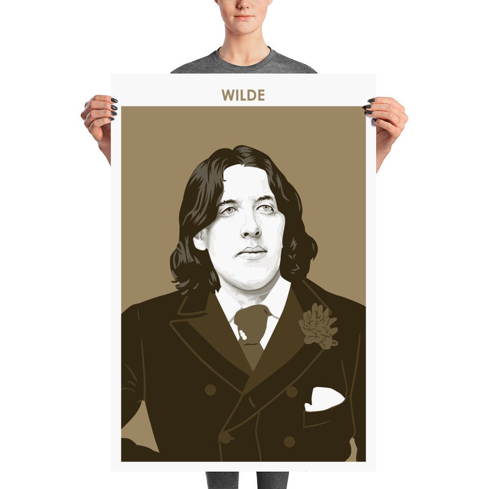 Oscar Wilde Author Poster Literary Poster Writer Gift | Etsy