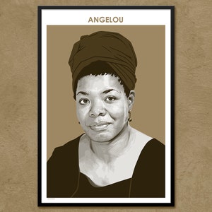 Maya Angelou - Author Poster | Literary Poster | Writer Gift | Teacher ...