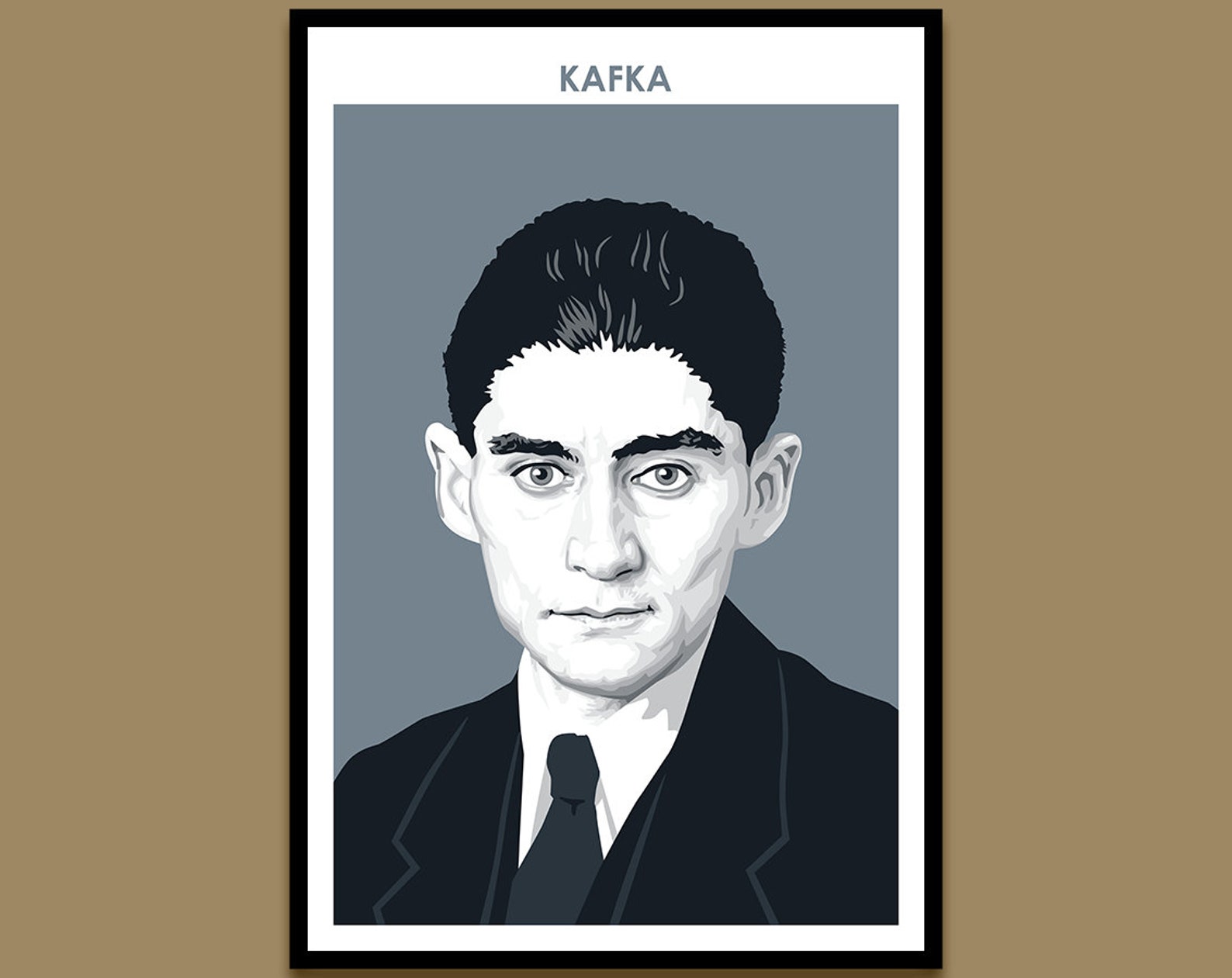 Franz Kafka Author Poster Literary Poster Writer Gift | Etsy