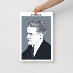 F. Scott Fitzgerald - Author Poster | Literary Poster | Writer Gift ...