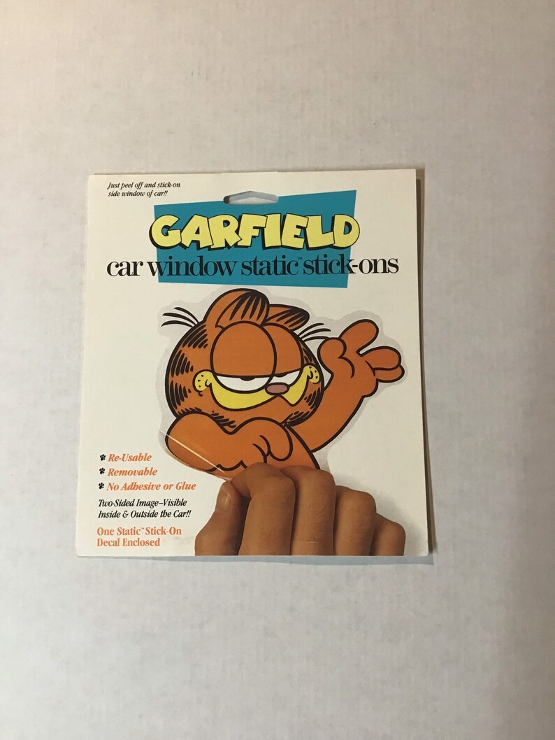 Vintage Garfield Window Cling New Old Stock 1980s 90s - Etsy