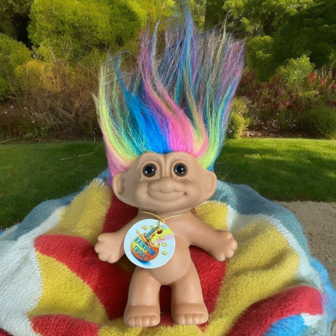 Vintage Russ Rainbow Color Hair Troll Doll With Original Tag Pride - Etsy