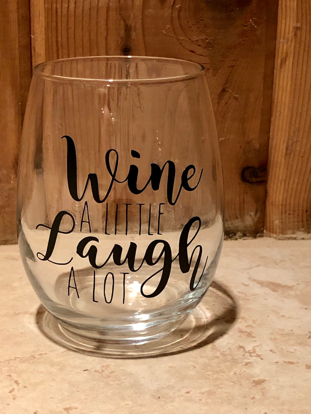 Wine Glass, Custom Wine Glass, Wine Not, Wine Gift for Women, Gift for ...
