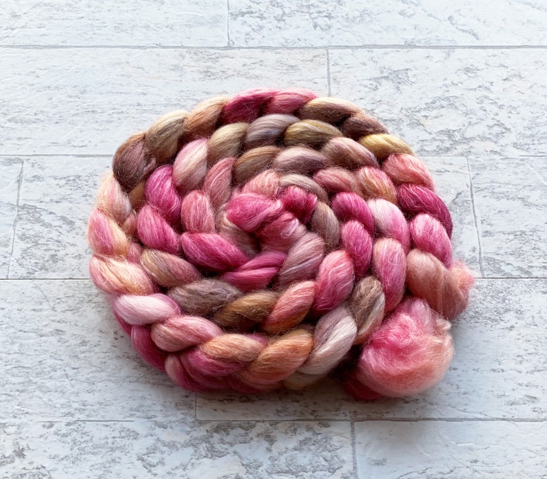 Hand Dyed Wool Roving Merino Wool and Tencel Fiber MT111 | Etsy