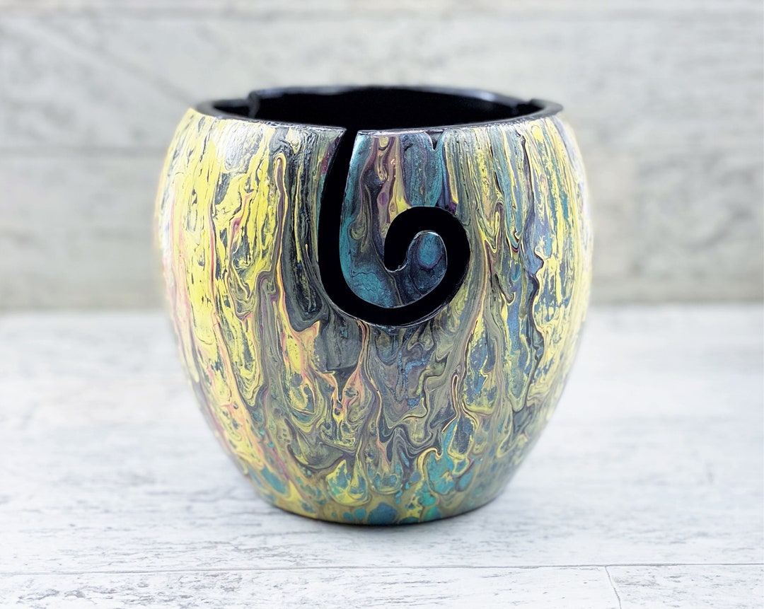 Hand Painted Ceramic Yarn Bowl for Knitting and Crochet - YB151 - Etsy